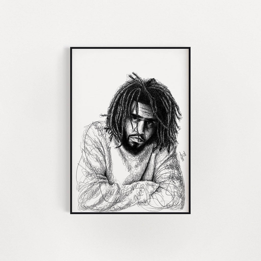 J Cole Black And White